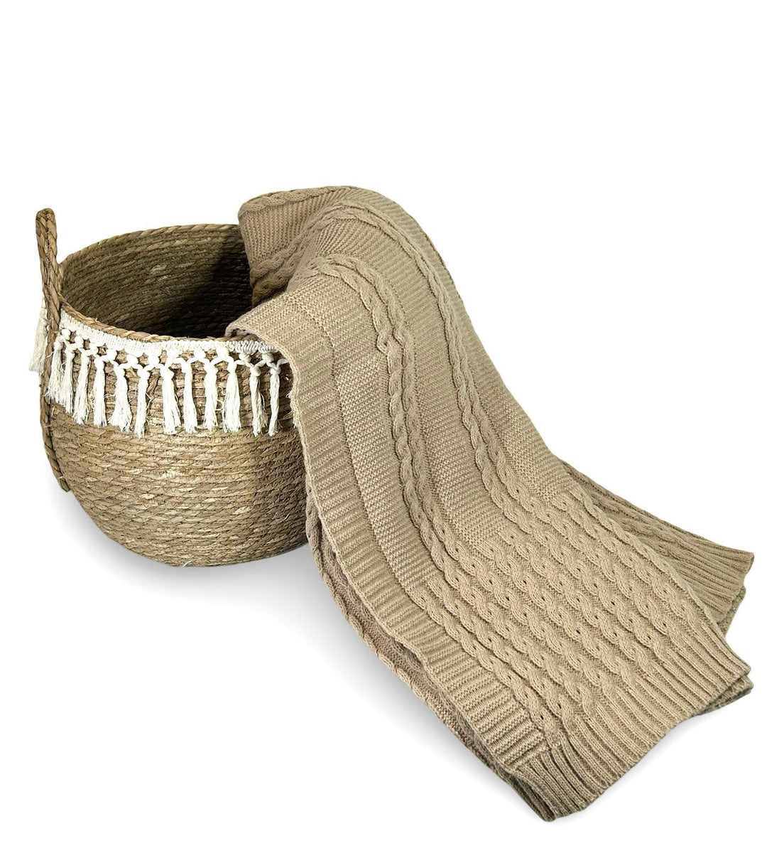 Throw - Manta Tejida en hilos Mocca – IQG Home